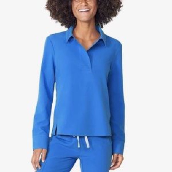 Figs | Tops | Figs Watamu Technical Collection Blue Long Sleeve Scrub ...